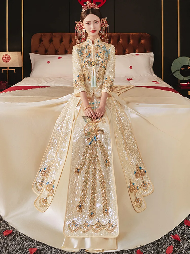 Chinese Wedding Dress Gold