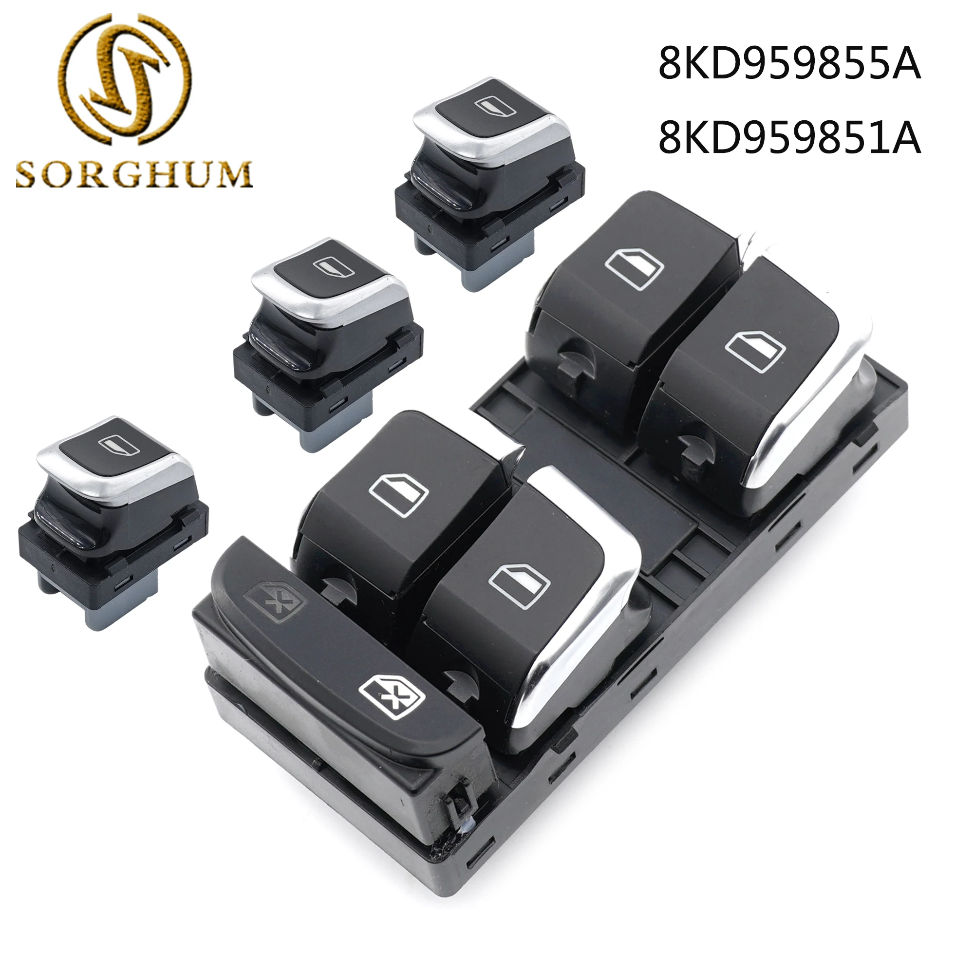 Sorghum Chrome Car Master Window Electric Control Switch Button For ...