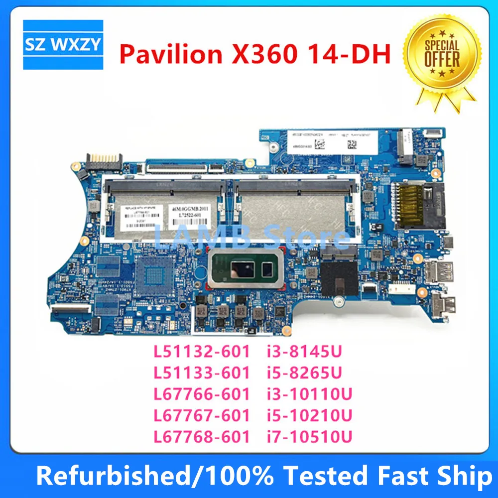 Used For Hp Pavilion X360 14M-DH 14-DH Laptop Motherboard L51132-601 L51133-601 L67766-601 ...