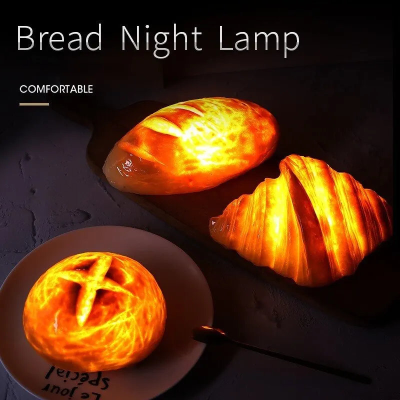 Indoor-Night-Lights-Ornament-Bread-Shaped-LED-Night-Lamps-Simulation ...
