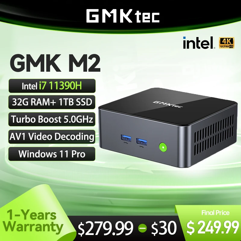 GMKtec-M2-Mini-Pc-Intel-i7-11390H-DDR4-NVME-SSD-4C-8T-Windows-11-Pro ...