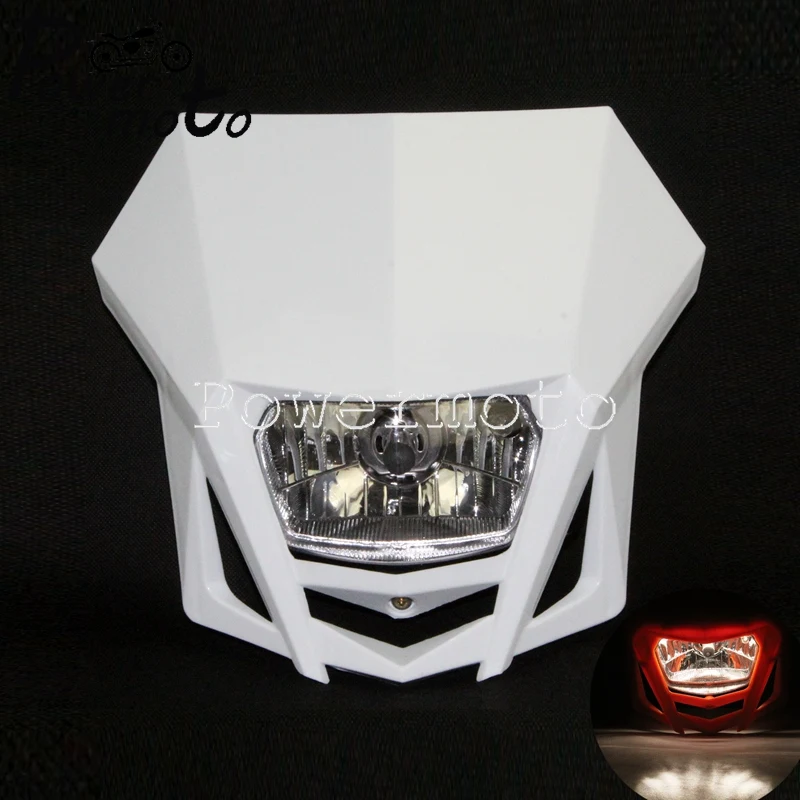 Universal-Motorcycle-Motocross-White-Headlight-12V-35W-Enduro-Supermoto ...