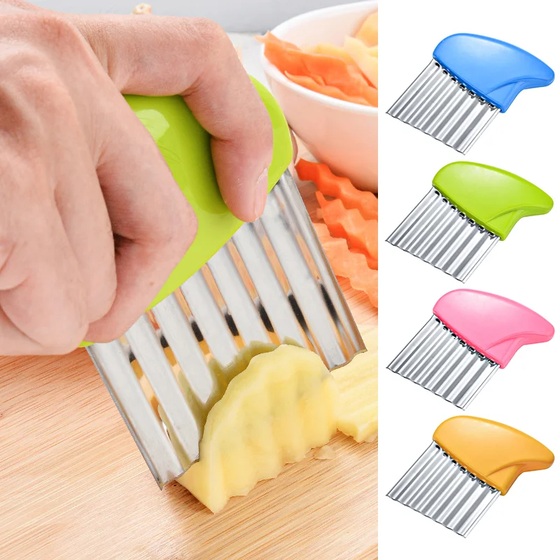 Stainless-Steel-French-Fries-Cutter-Durable-Potato-Chip-Slicer-Wave ...