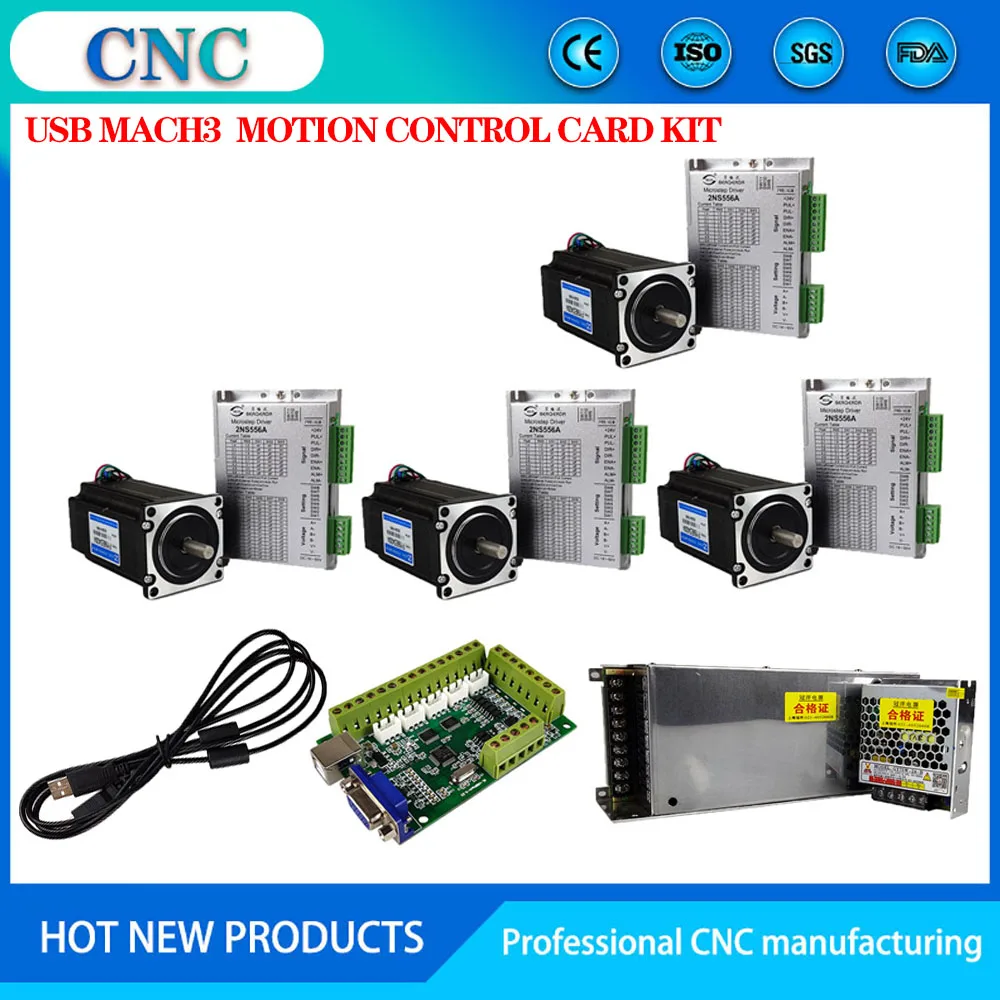cnc-kit-usb-mach3-motion-control-card-4-axis-control-system-2NS556A ...