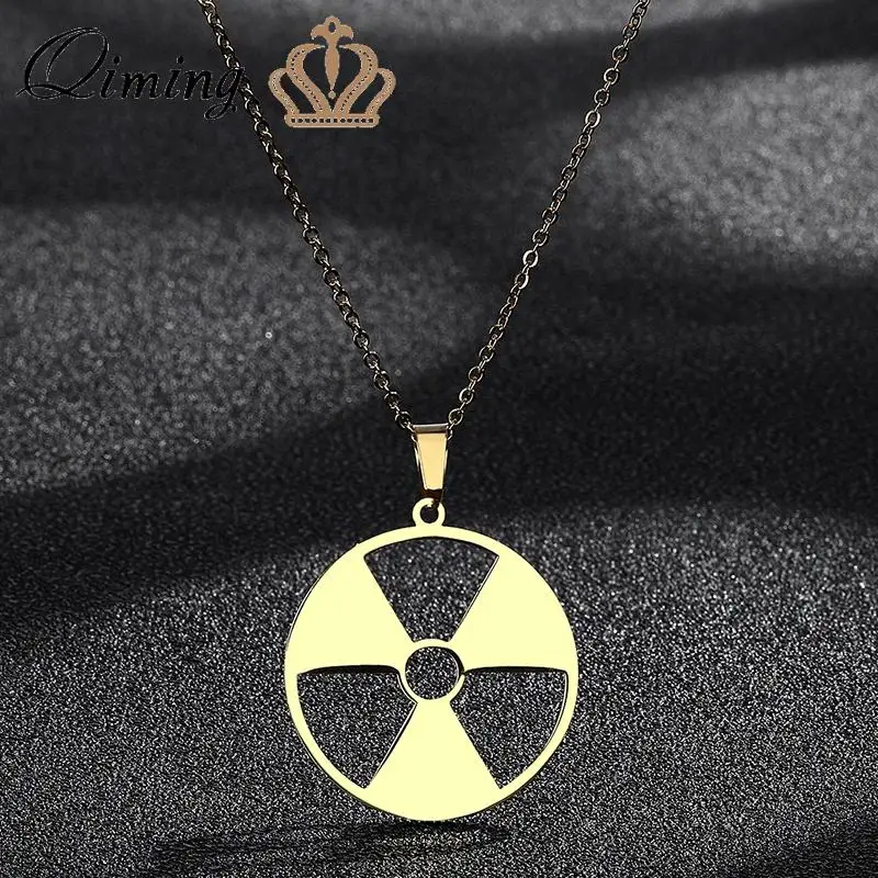 QIMING Radiation Hazard Pendant Necklace Radioactive Hulk Logo Nuclear ...