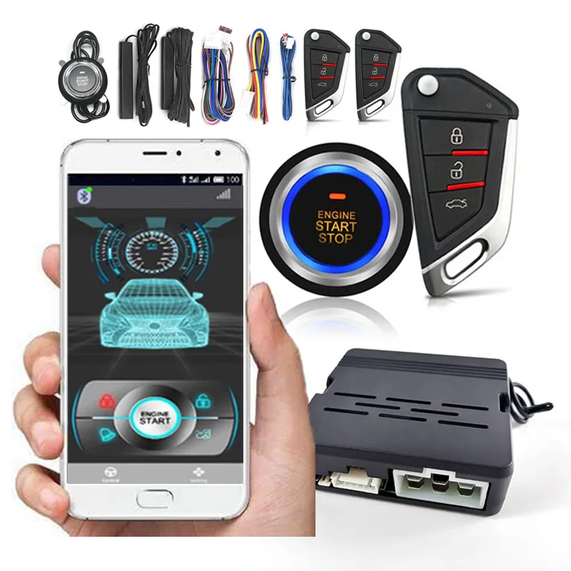 Auto-Remote-Start-via-Mobile-Phone-Control-Engine-One-Button-Start-Stop ...