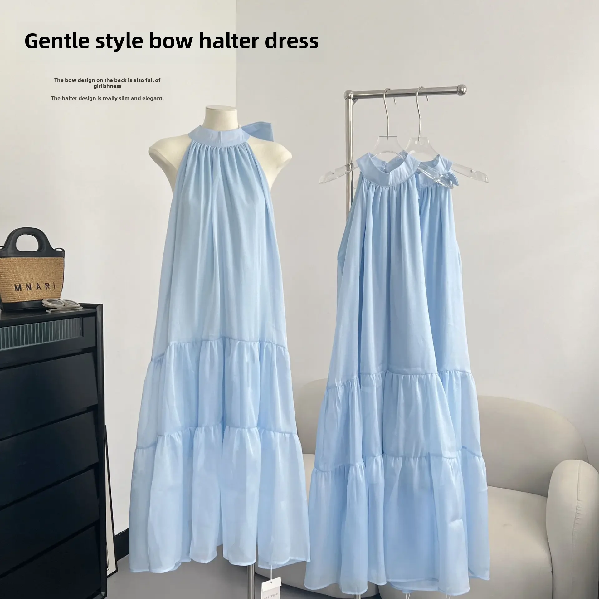 Blue-Slimming-Dress-2024-New-Style-Sensible-Fashionable-Elegant-Soft ...