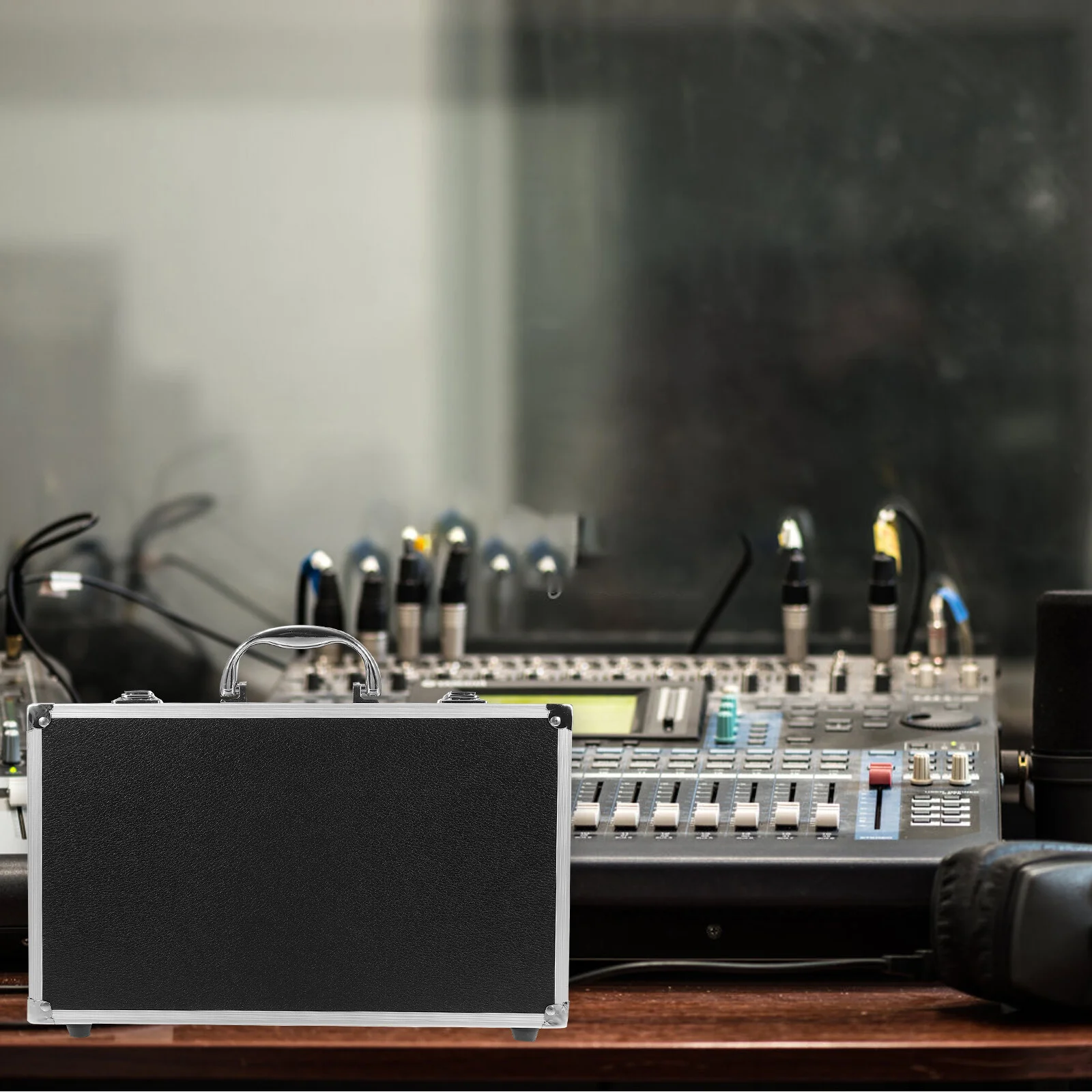 Microphone-Box-Audio-Equipment-Holder-Boxes-Wireless-Container-Mics ...