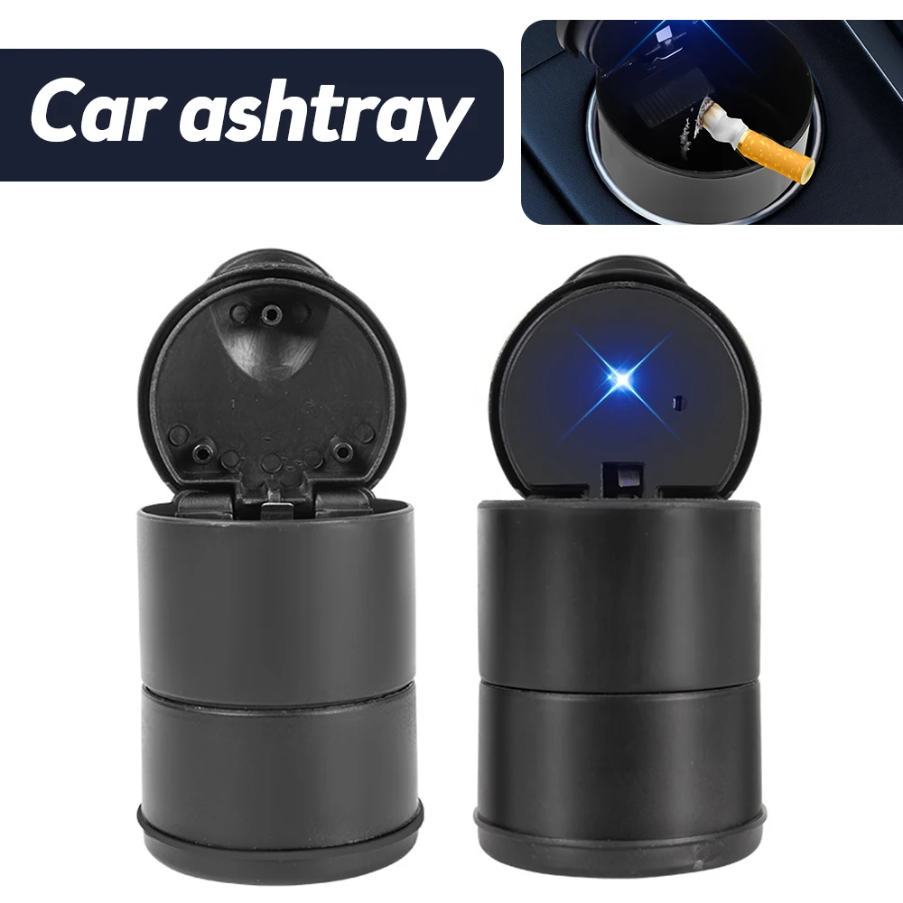 Car-Ashtray-with-LED-Light-Cigarette-Cigar-Ash-Tray-Container-Smoke-Ash ...