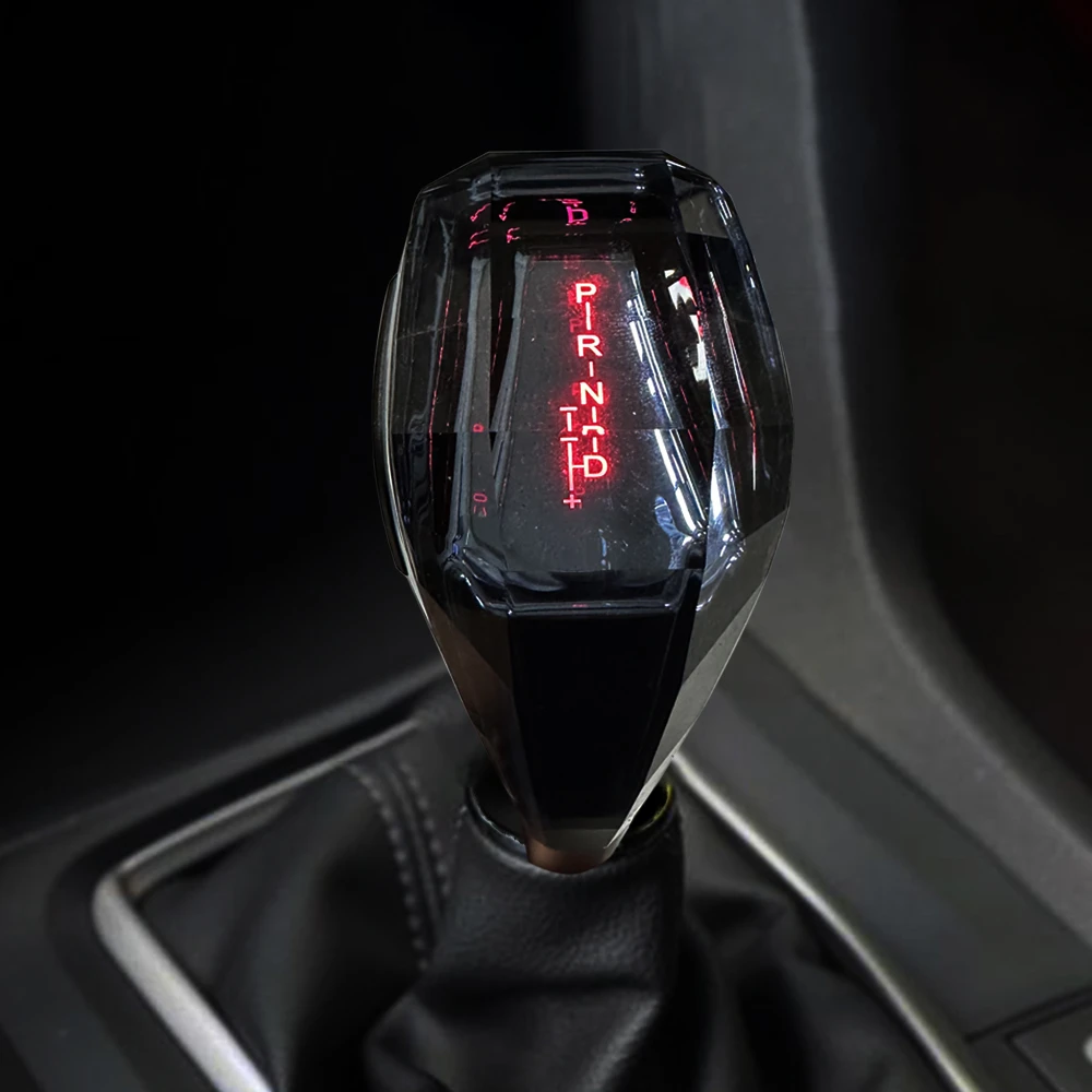 Led Colorful Luminous Gear Shift Knob Crystal Automatic Transmission ...