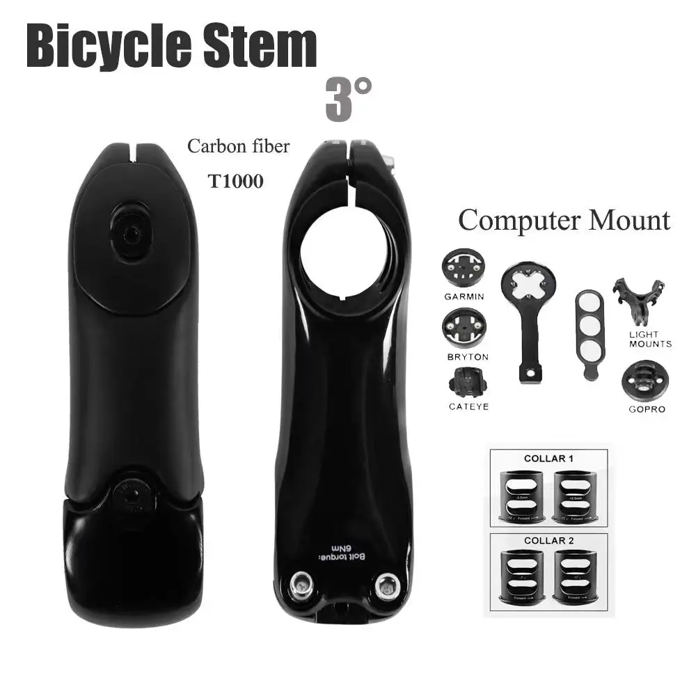 Bicycle-Stem-3-Degrees-Aero-Stem-T1000-Carbon-Fiber-MTB-Road-Bike ...