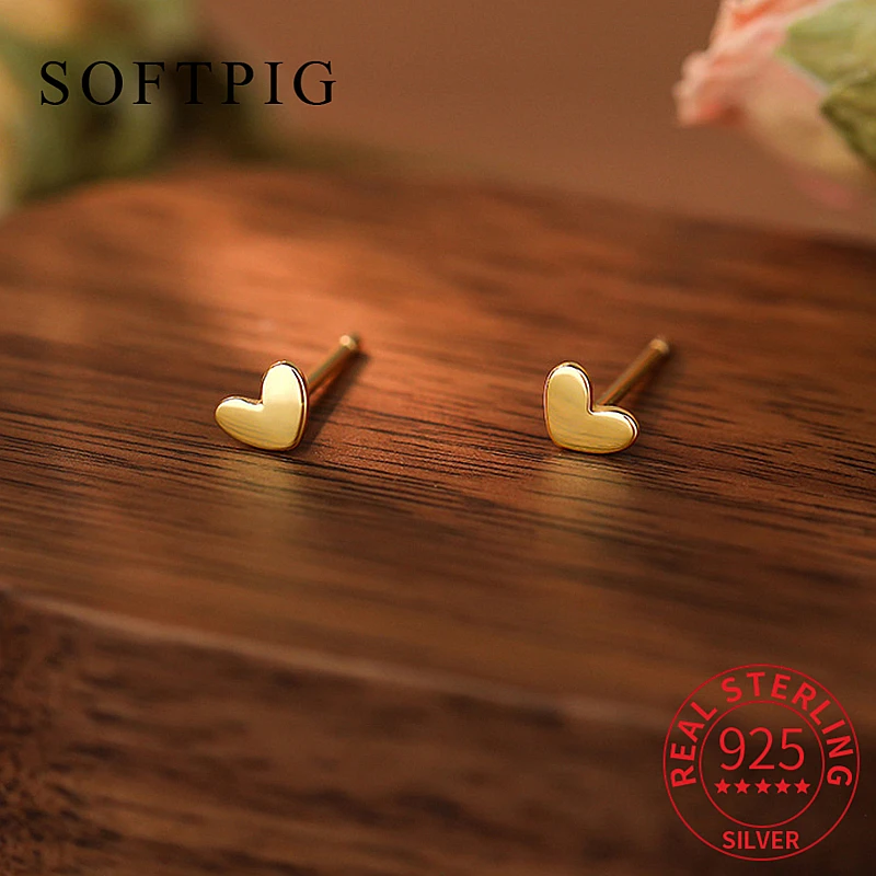 SOFTPIG-Real-925-Sterling-Silver-Mini-Heart-Stud-Earrings-for-Women-Cute-Fine-Jewelry-Minimalist ...