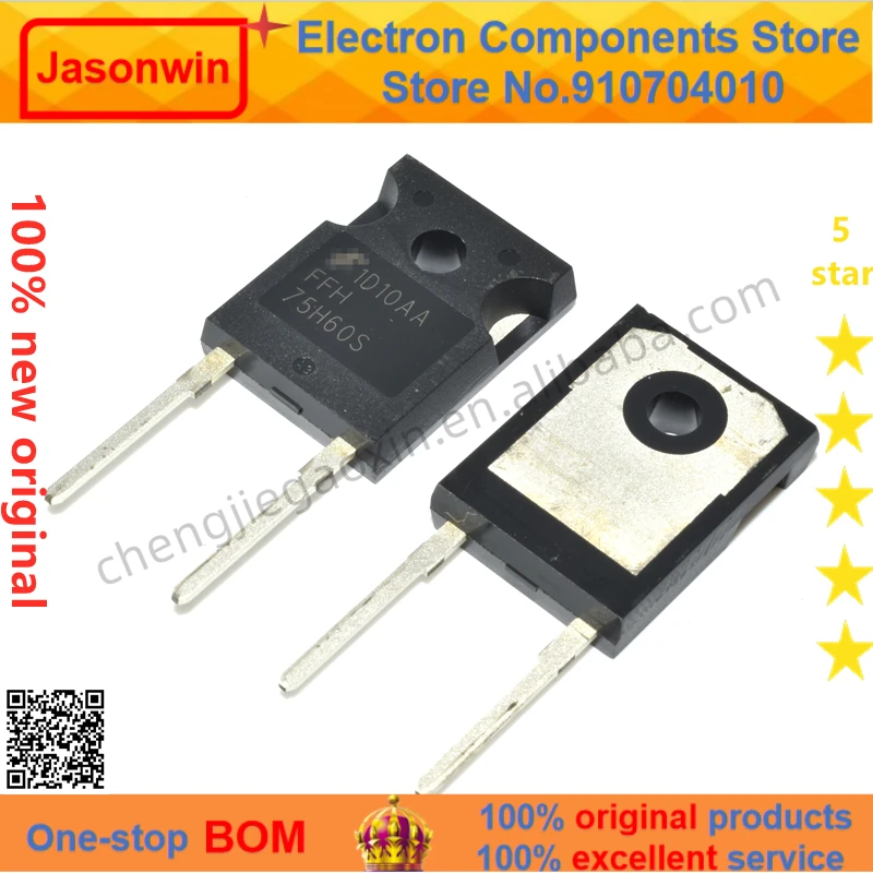 100% Nuevo 50 Unids/Lote Original Emcon Fast Recovery Diode FFH75H60S ...