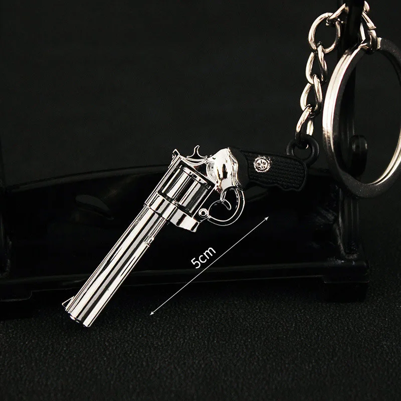 5cm-Mini-Gun-Model-Keychain-Python-357-Model-Jewelry-Weapon-Metal ...