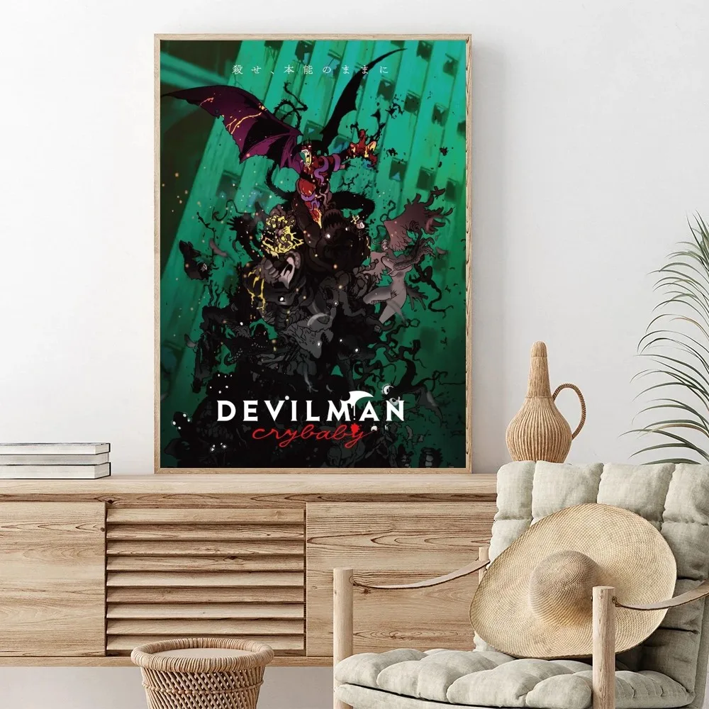Póster de anime Devilman Crybaby sin marco, papel Kraft para club, bar ...