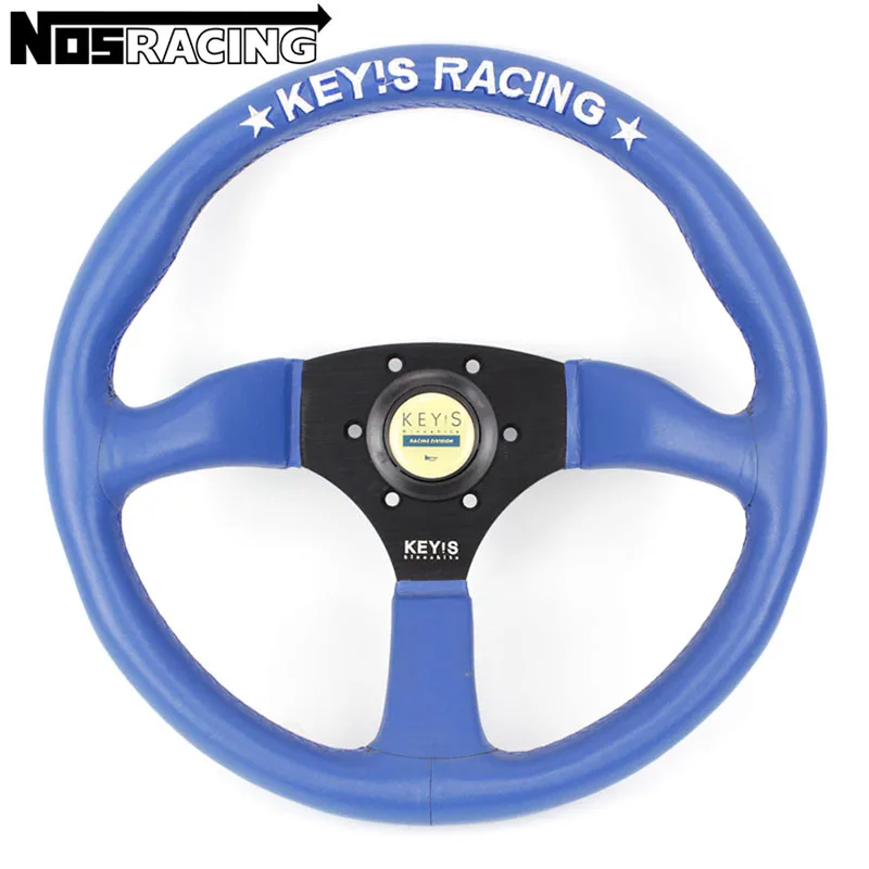 14inch-350mm-Racing-Steering-Wheel-Leather-Universal-JDM-Rally-Sport ...