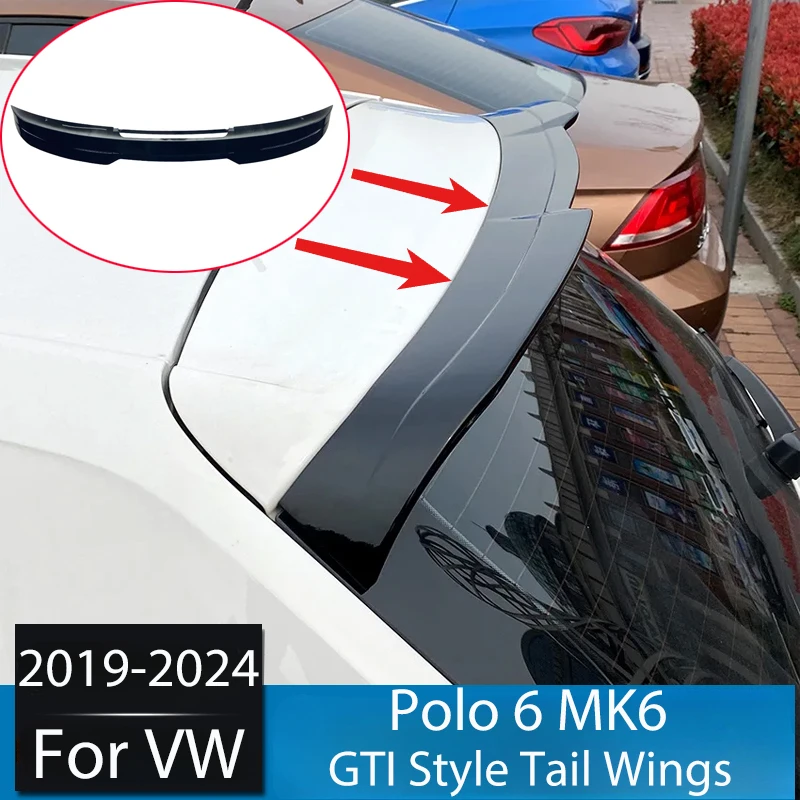 GTI Style Car Rear Roof Spoiler Wing For VW Polo 6 MK6 2019 2020 2021 ...