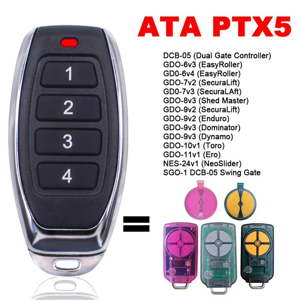 ATA PTX5 PTX-5 TrioCode GDO Garage Door Remote Control Compatible With ...