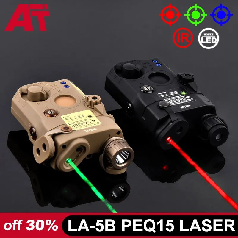Airsoft WADSN LA 5B PEQ 15 Laser Pointer Red Green Blue IR Dot Sight ...