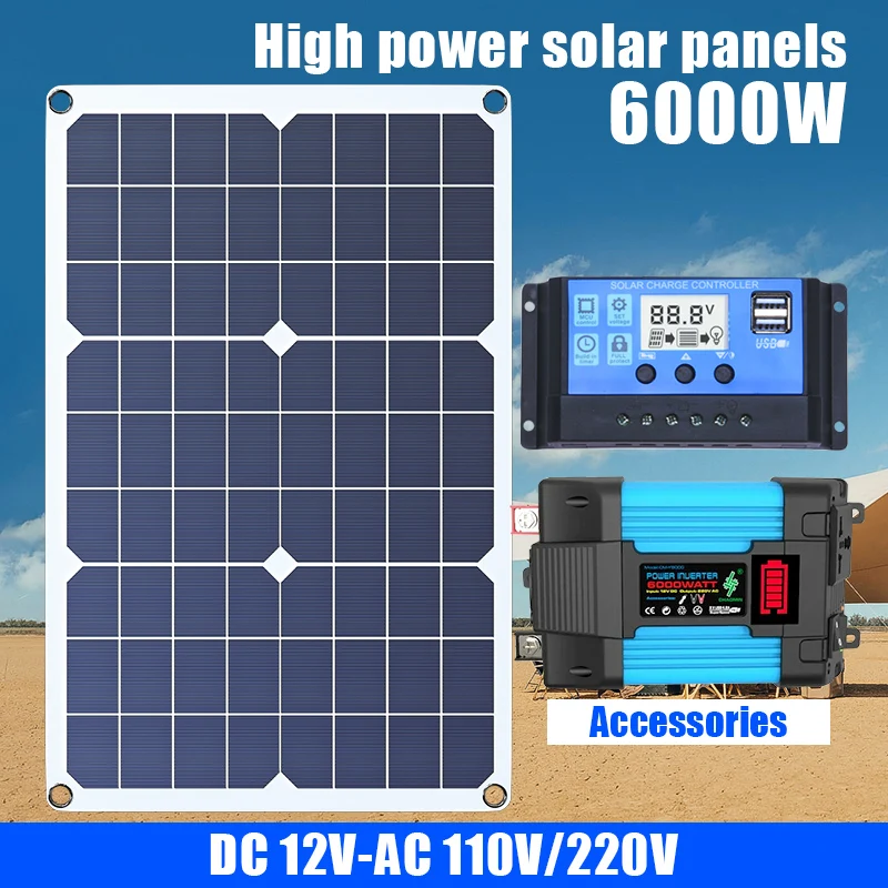 6000W-600W-Solar-Panel-Inverter-12V-To-110V-220V-Solar-Power-Generation ...