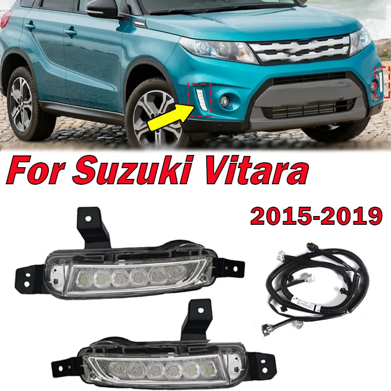 Auto-Accessories-For-Suzuki-New-Vitara-2015-2019-Car-Front-Bimper-LED ...