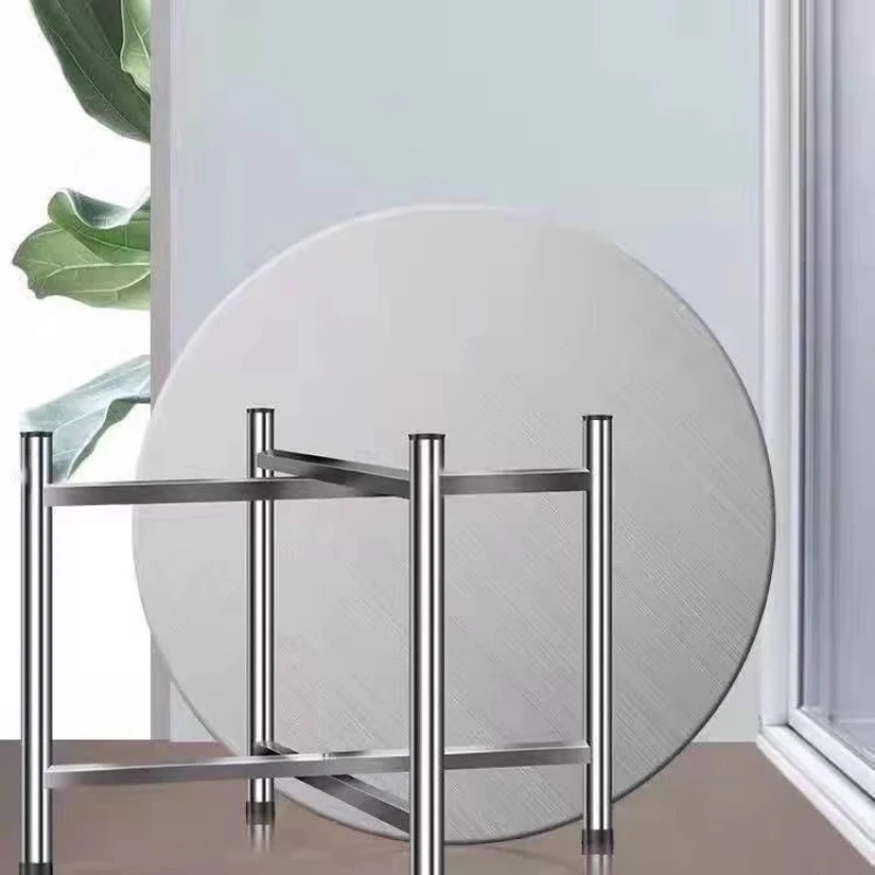 Extra Thick Stainless Steel Table Legs Folding Dining Table Base Heavy ...