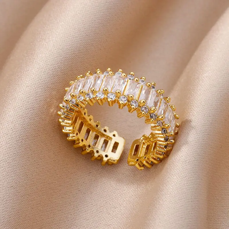 Anillos-rectangulares-de-circ-n-para-mujer-anillo-de-lujo-de-acero ...