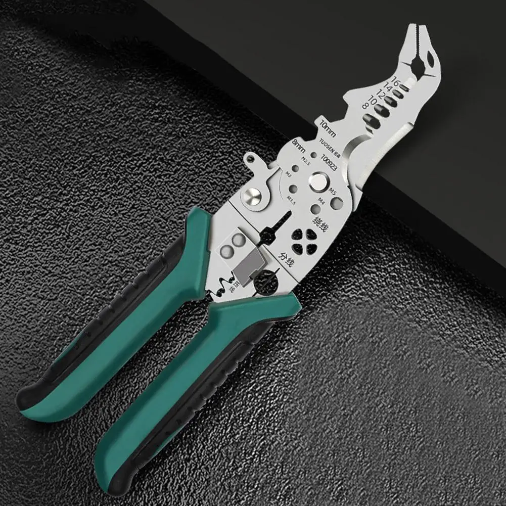 Straight-Wire-Stripper-Bent-Cutting-Copper-Wire-Crimping-Pliers-Cutting ...