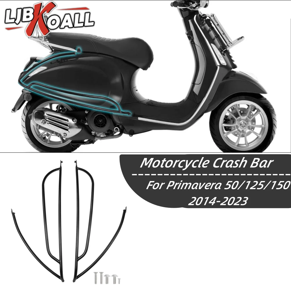 Sprint150 Crash Bar Rear Passenger Bumper Protector for Vespa Primavera ...