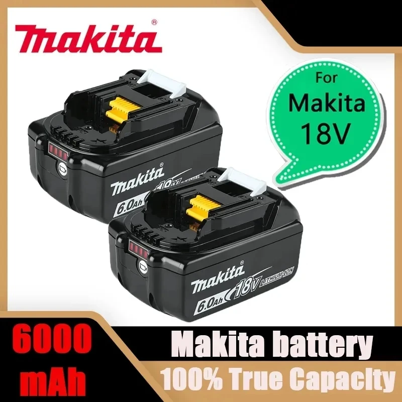 Makita-Original-18V-Makita-6000mAh-Lithium-ion-Rechargeable-Battery-18v-drill-Replacement ...