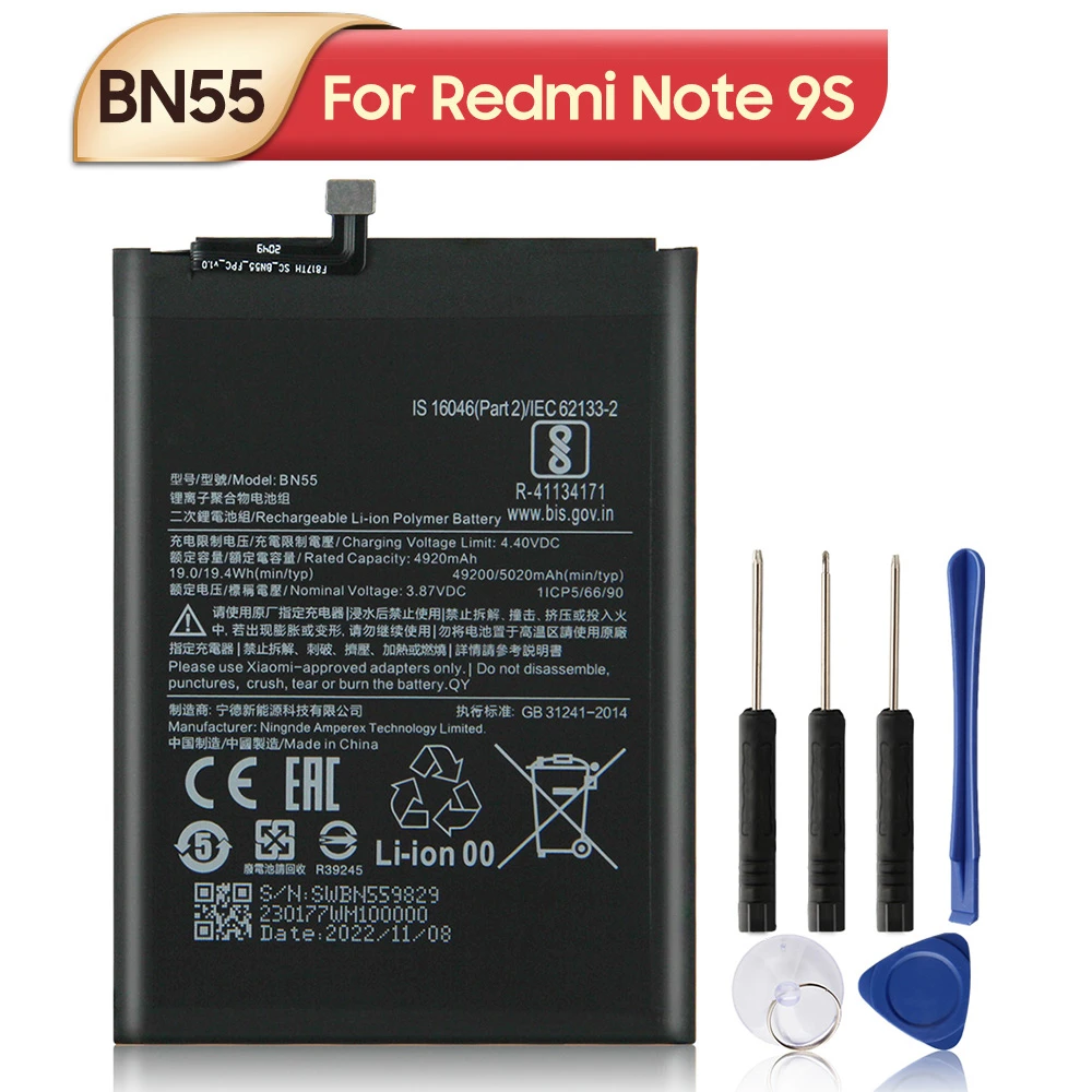 Bn55 Replacement Phone Battery For Xiaomi Note 9s Note9s Phone ...