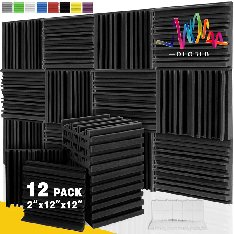 Acoustic-Studio-Broadband-Sound-Absorber-12-Pcs-Home-Studio-Recording ...