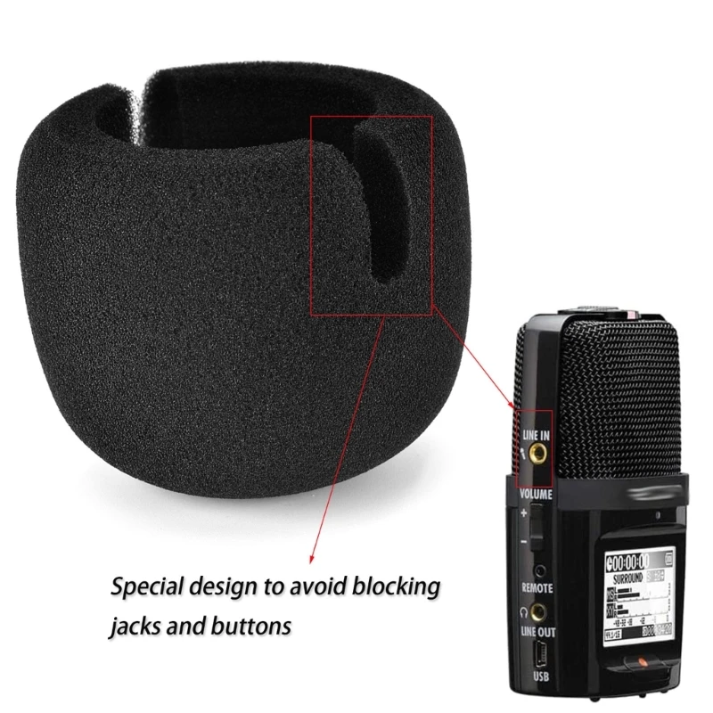Windproof Foam for ZOOM SGH-6/H2N/H4N PRO/H5 H6 H8 XYH-6 XYH-5 Record ...