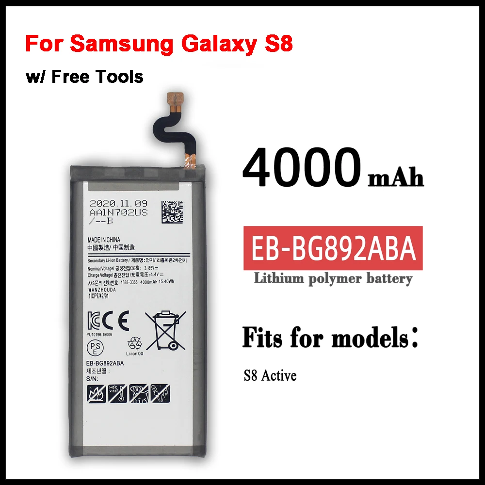 Original-Replacement-Battery-EB-BG892ABA-For-Samsung-Galaxy-S8-Active-Genuine-Phone-Battery ...
