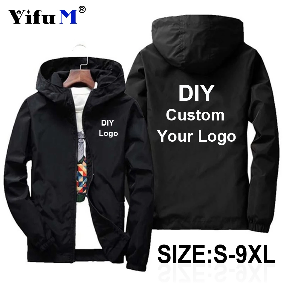 DIY-Custom-Logo-Jacket-Men-Waterproof-Autumn-Windbreaker-Casual-Thin ...