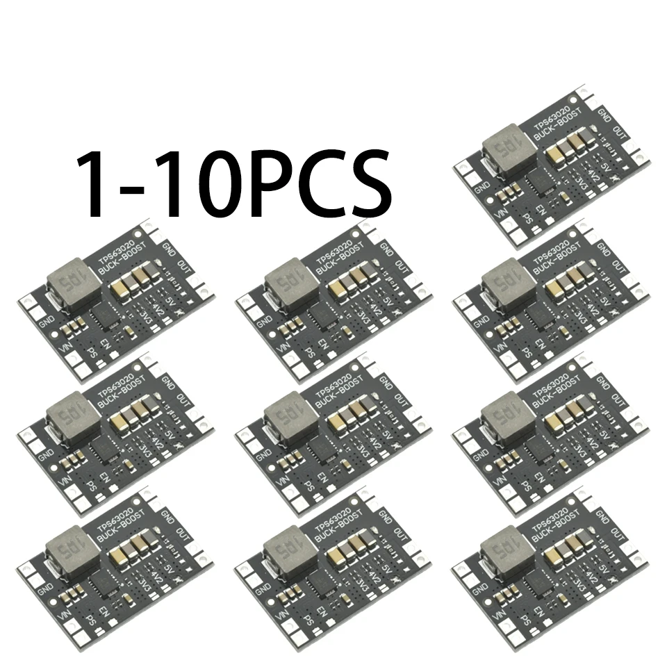 1-10PCS TPS63020 3.3V 4.2V 5V Lithium Battery Automatic Boost Buck Step ...