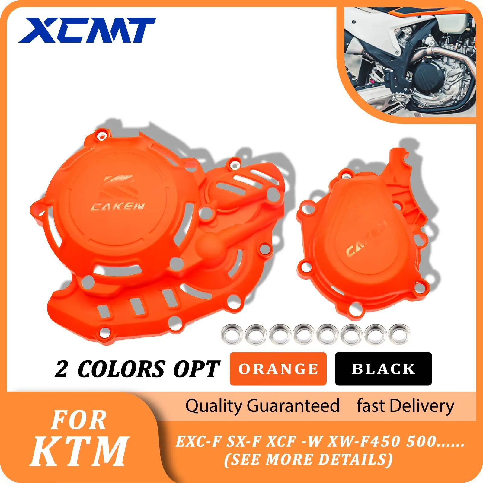 CAKEN-Motorcycle-Clutch-Cover-Ignition-Protector-Guard-For-KTM-SX-F-EXC ...