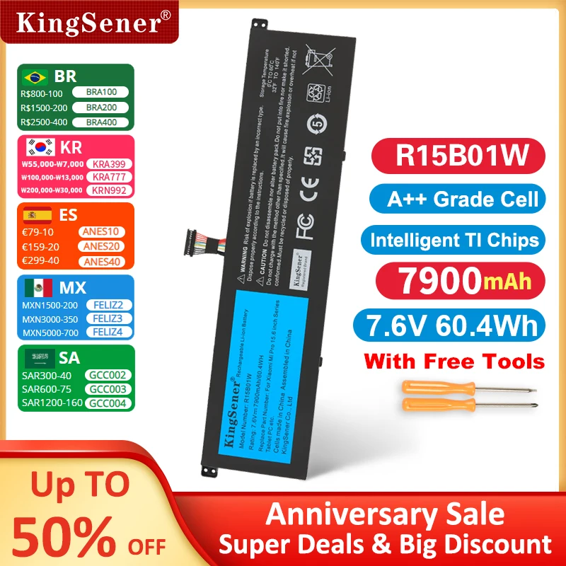KingSener-R15B01W-New-Laptop-Battery-For-Xiaomi-Pro-15-6-GTX-TM1701 ...