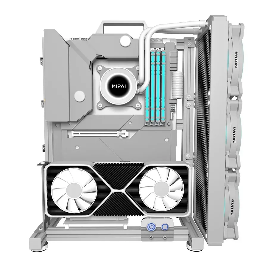 DIY Gamer Cabinet ITX MATX ATX Open Computer Case Frame Aluminum Alloy ...