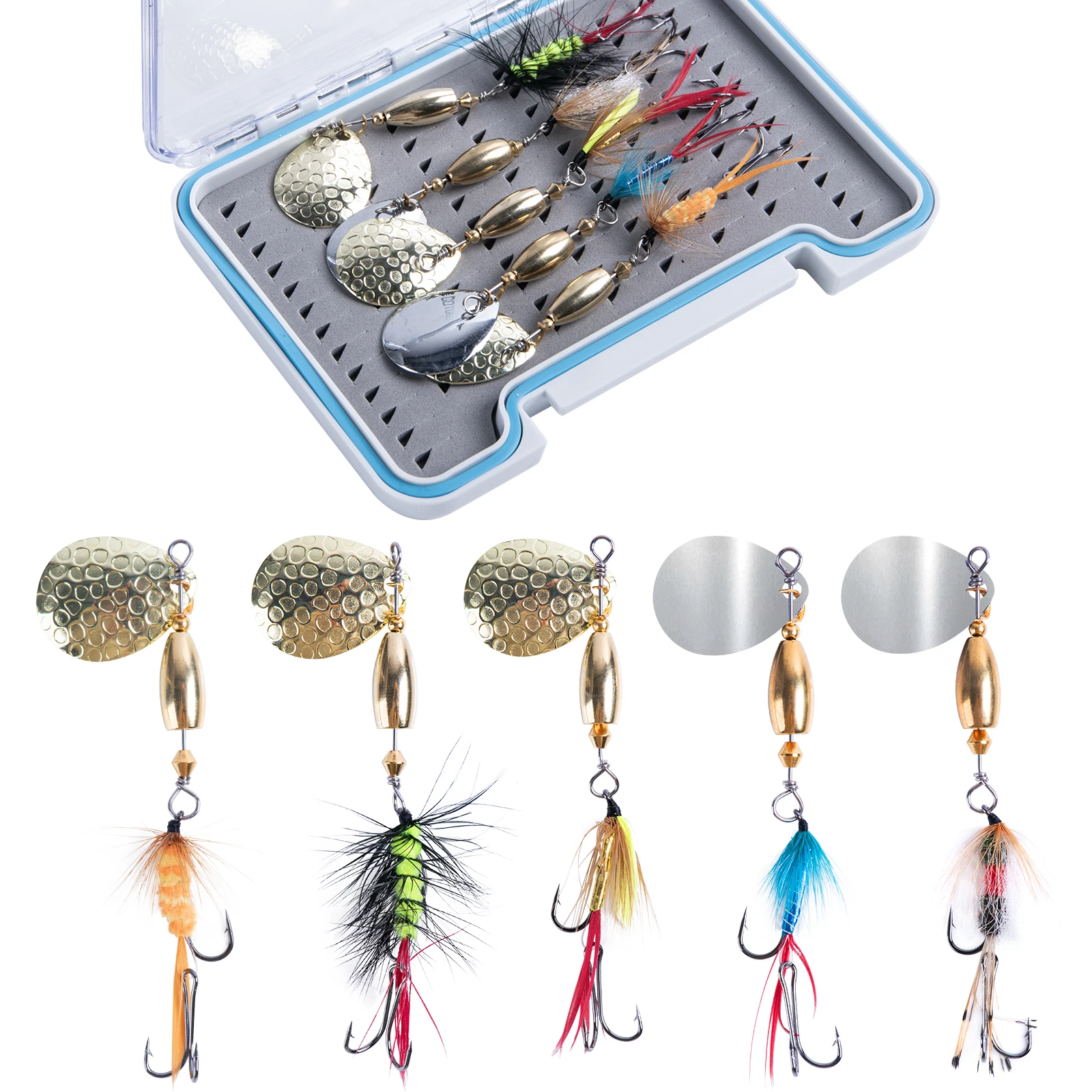 Goture-Spinner-Spoon-Fishing-Lure-with-Feathers-Metal-Sequin-Flies ...