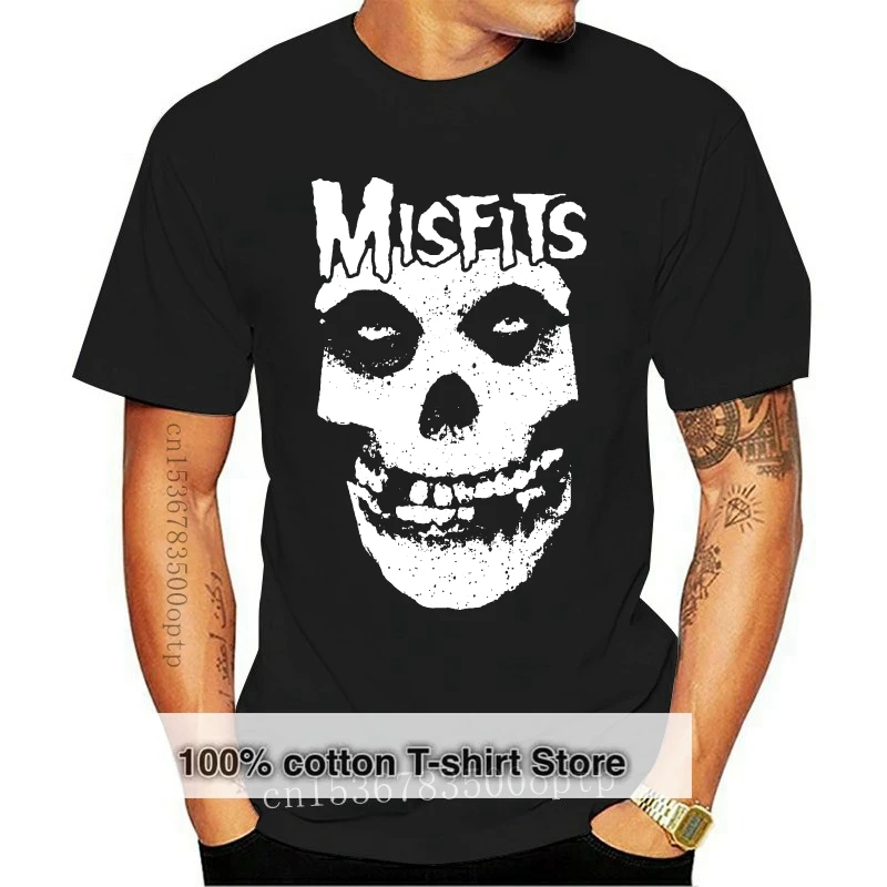 Official-Misfits-Punk-Band-Red-Logo-Skull-Fiend-T-shirt-S-2XL-top-Glenn ...