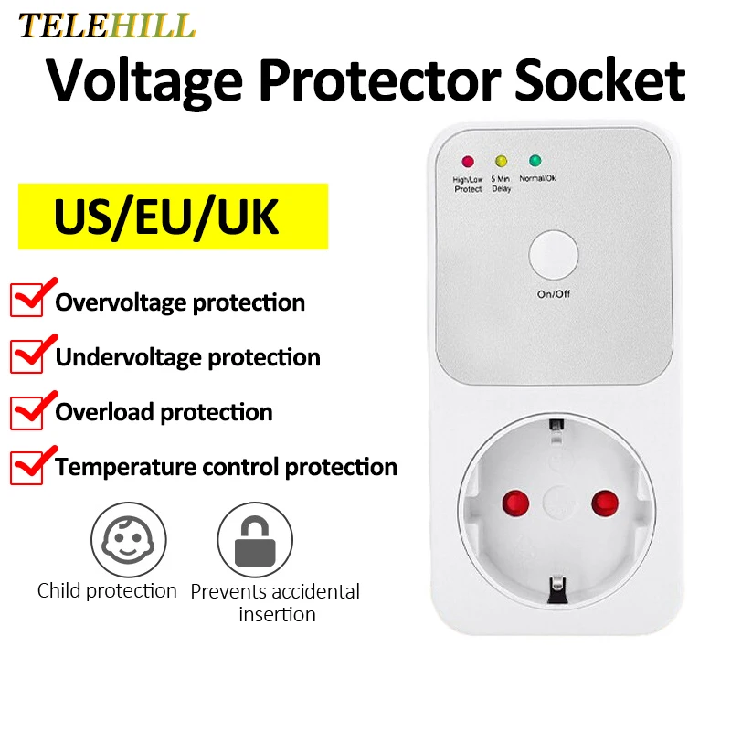 Automatic-Voltage-Protector-Socket-Switcher-EU-US-UK-Plug-170-260V ...