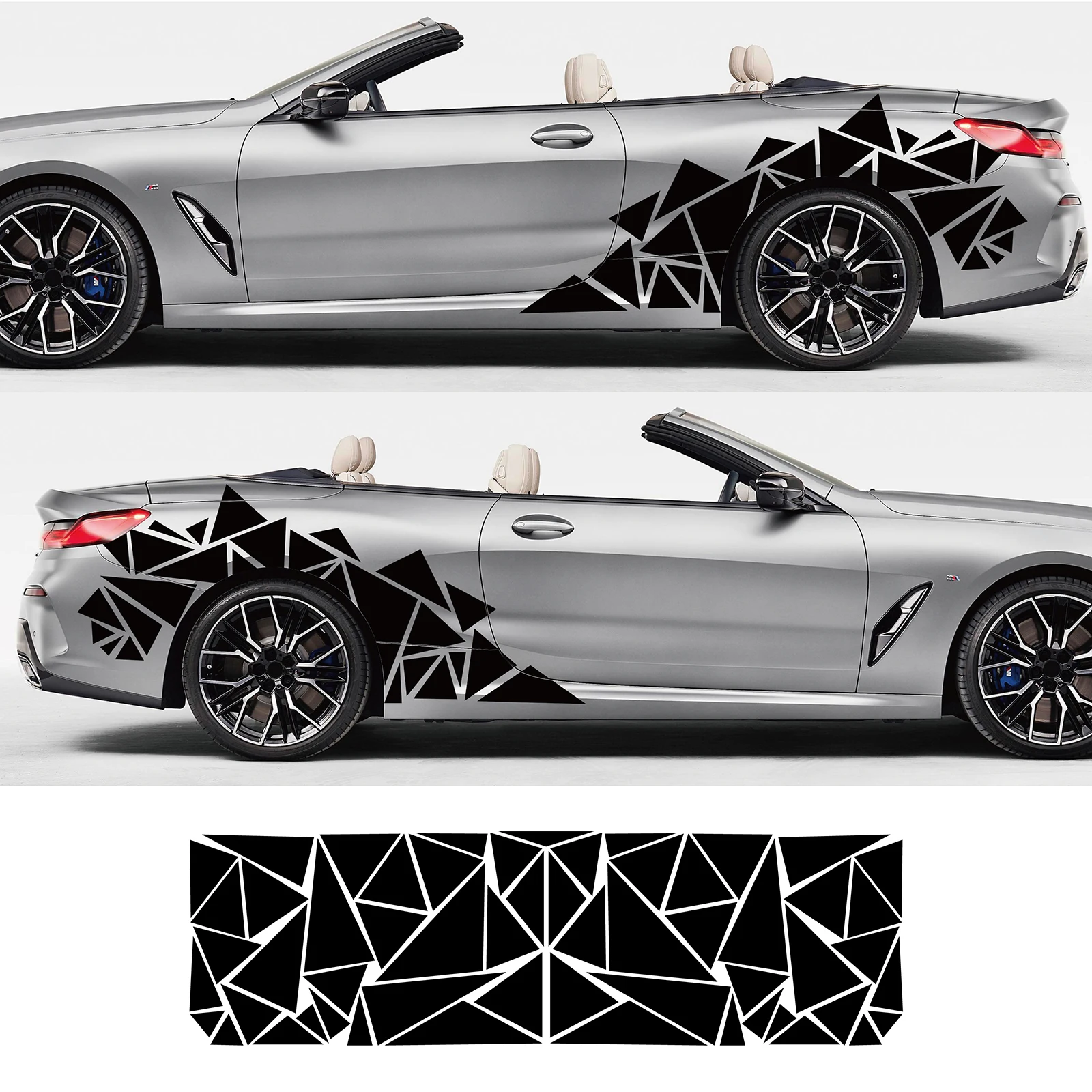 200x60cm-Creative-Car-Stickers-SUV-Truck-Decoration-Geometric-Triangle ...