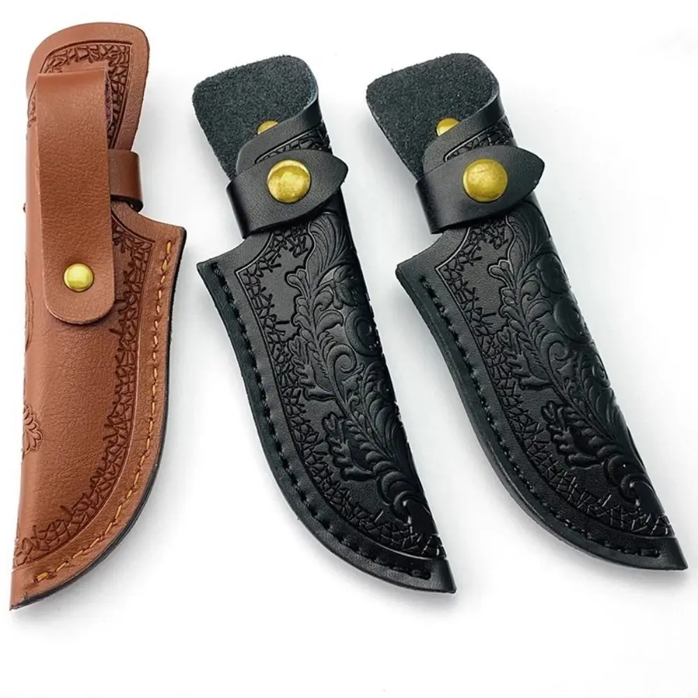 Vintage Knife Sheath Brown Leather Sheath With Waist Belt Buckle ...