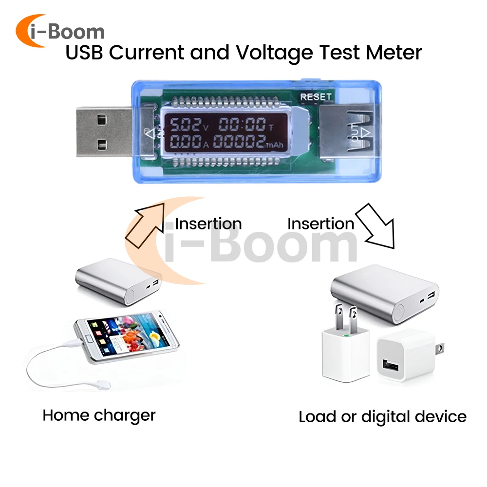 USB-Voltage-Current-Meter-Power-Meter-Mobile-Power-Battery-Tester ...