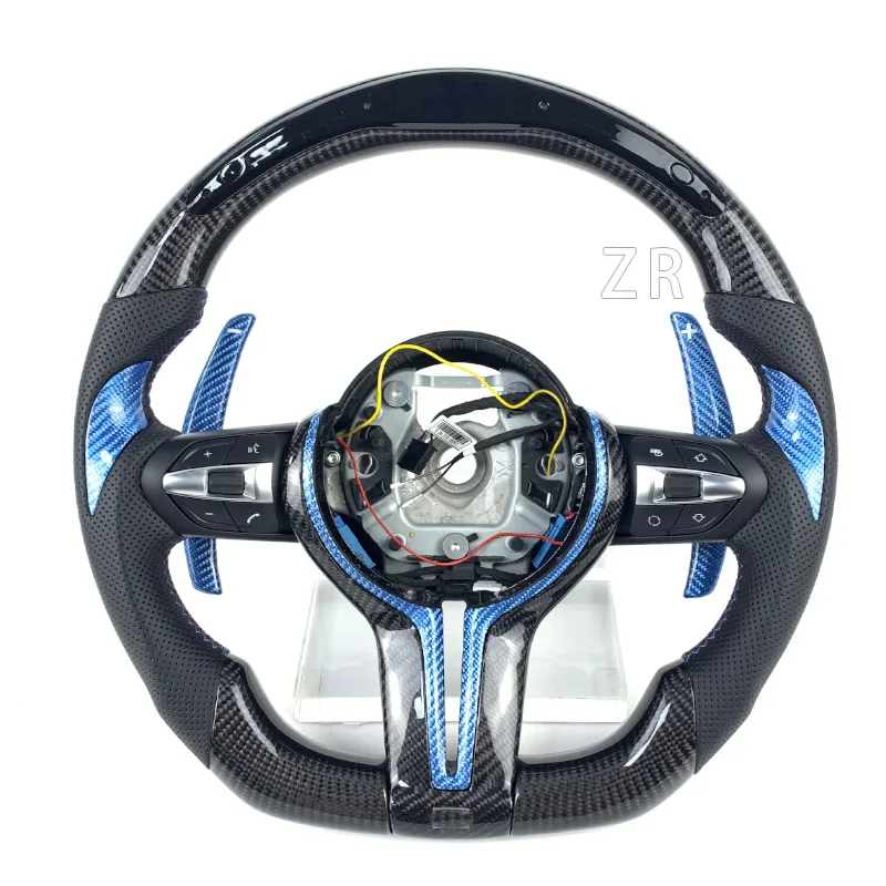 custom-carbon-fiber-racing-LED-display-steering-wheel-for-BMW-F10-F30 ...