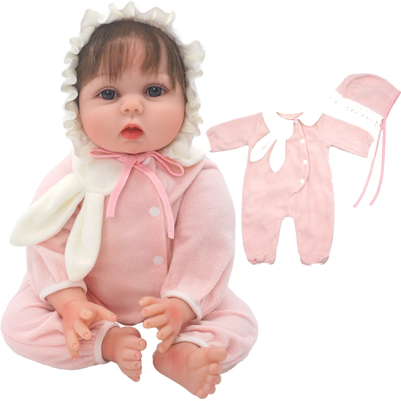 22-Inch-Reborn-Baby-Doll-Clothes-Pink-Rompers-Set-22-Inch-Girl-Doll ...