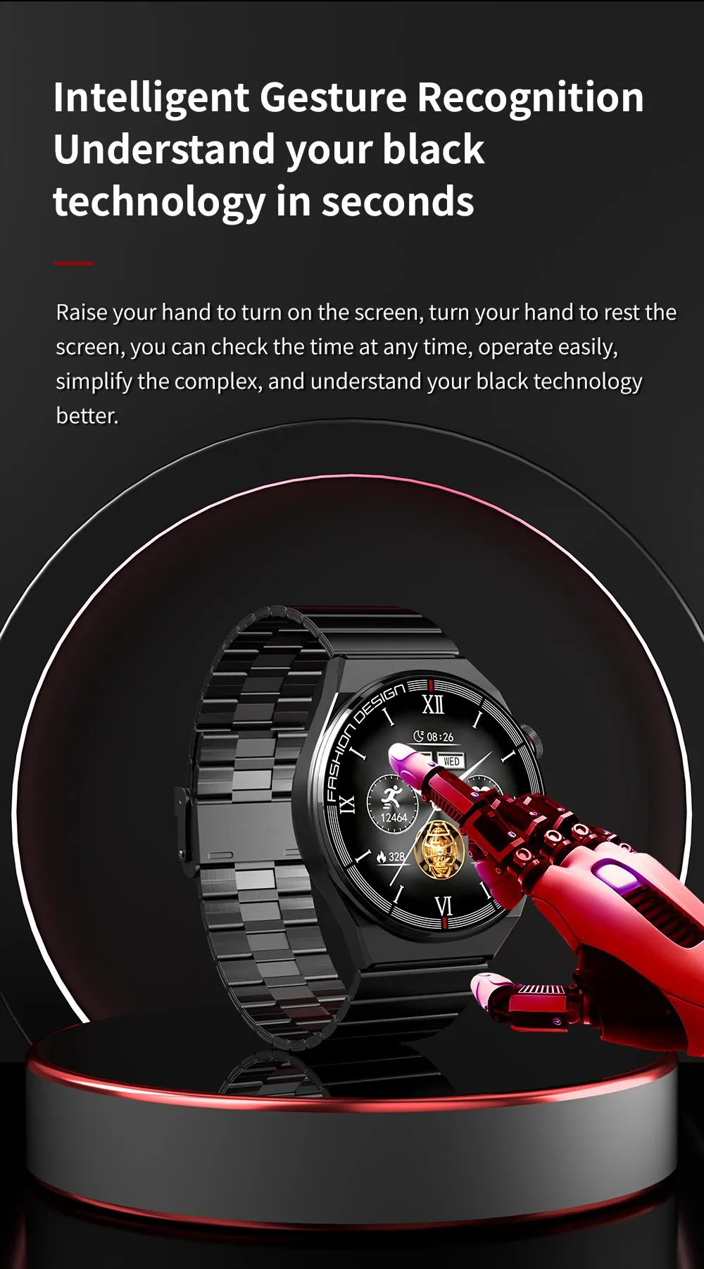 Smartwatch NUBI NUBI SK11 PLUS, IPS, Bluetooth, Ritm cardiac, Calorii ...