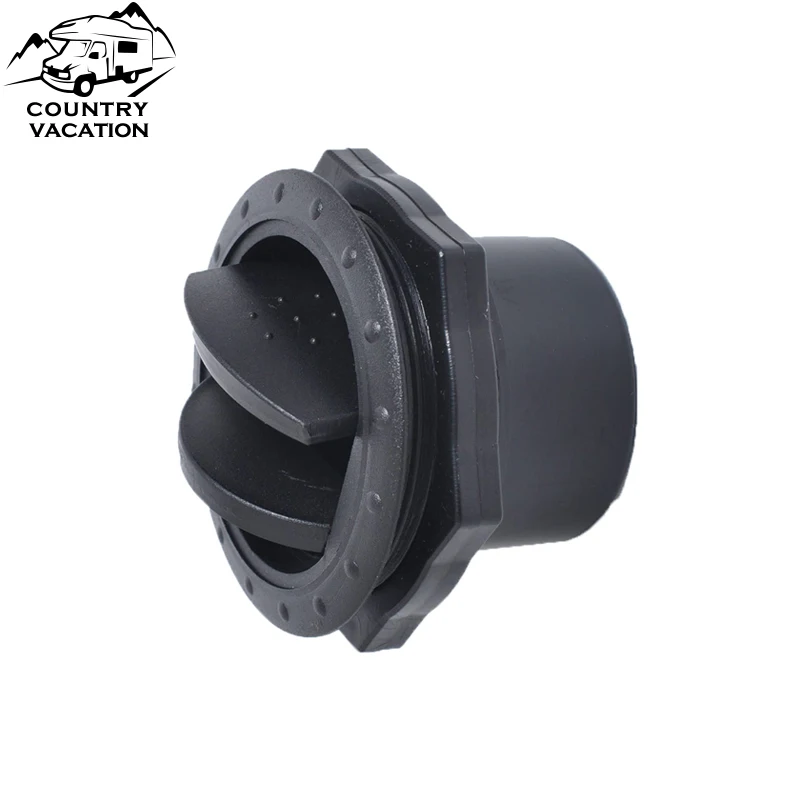 RV Round AC Air Outlet Vent Universal 60mm 2.36 Inch Black Plastic ...
