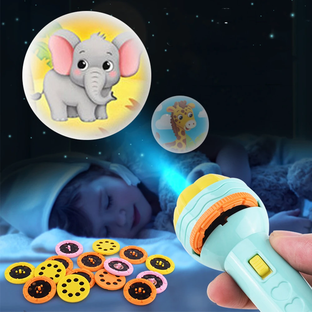 Flashlight Projector Torch Lamp Toy Cute Cartoon Creativity Toy Torch ...